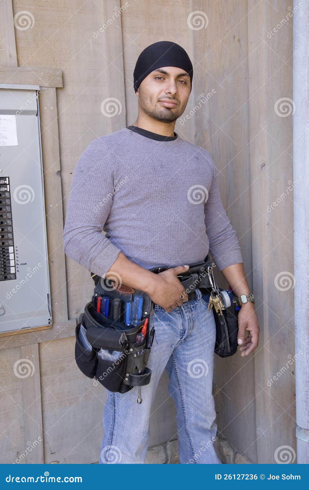Cableman editorial photo. Image of ethnic, male, belt - 26127236