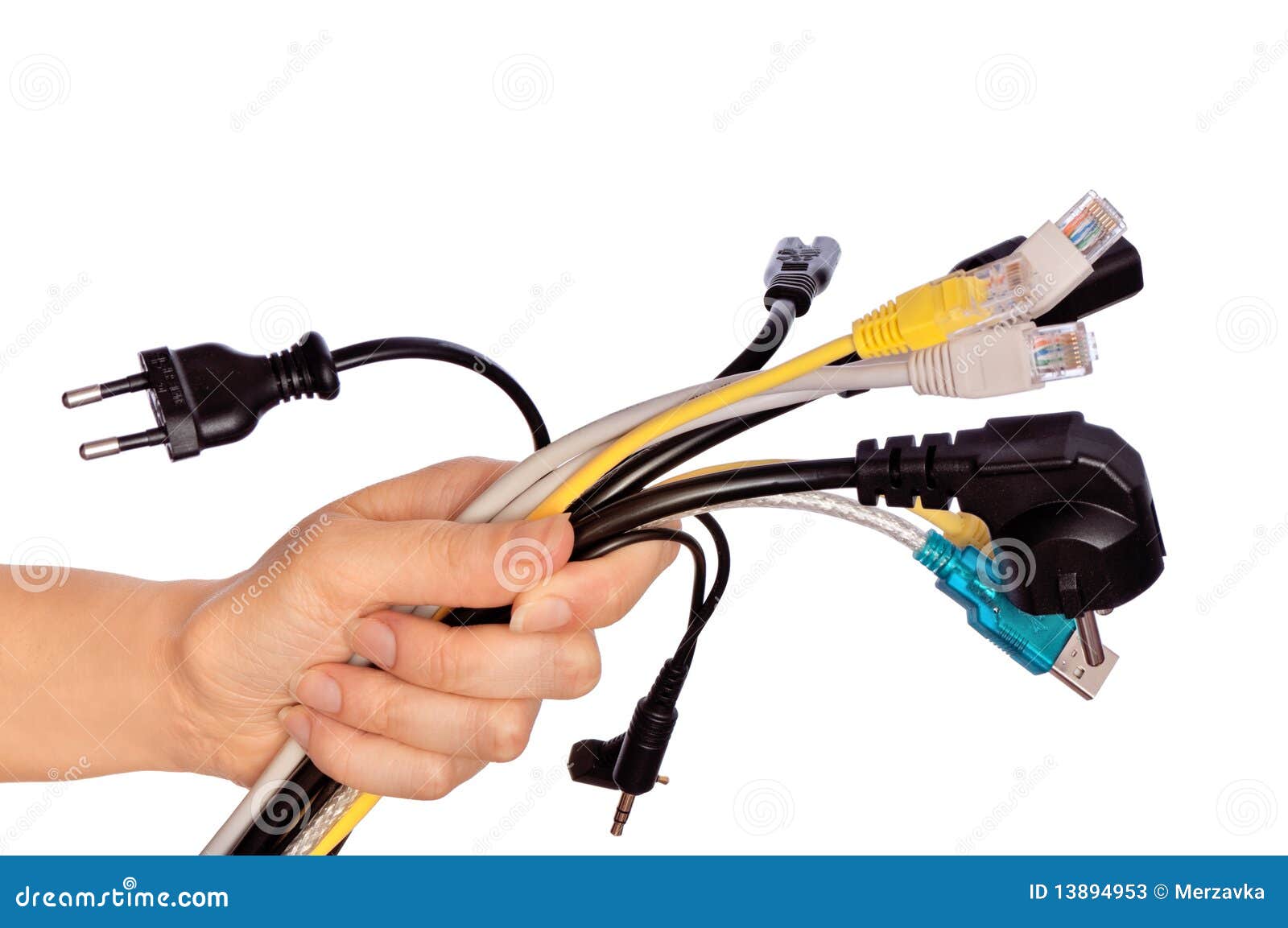 Cables stock image. Image of hand, cables, electricity - 13894953