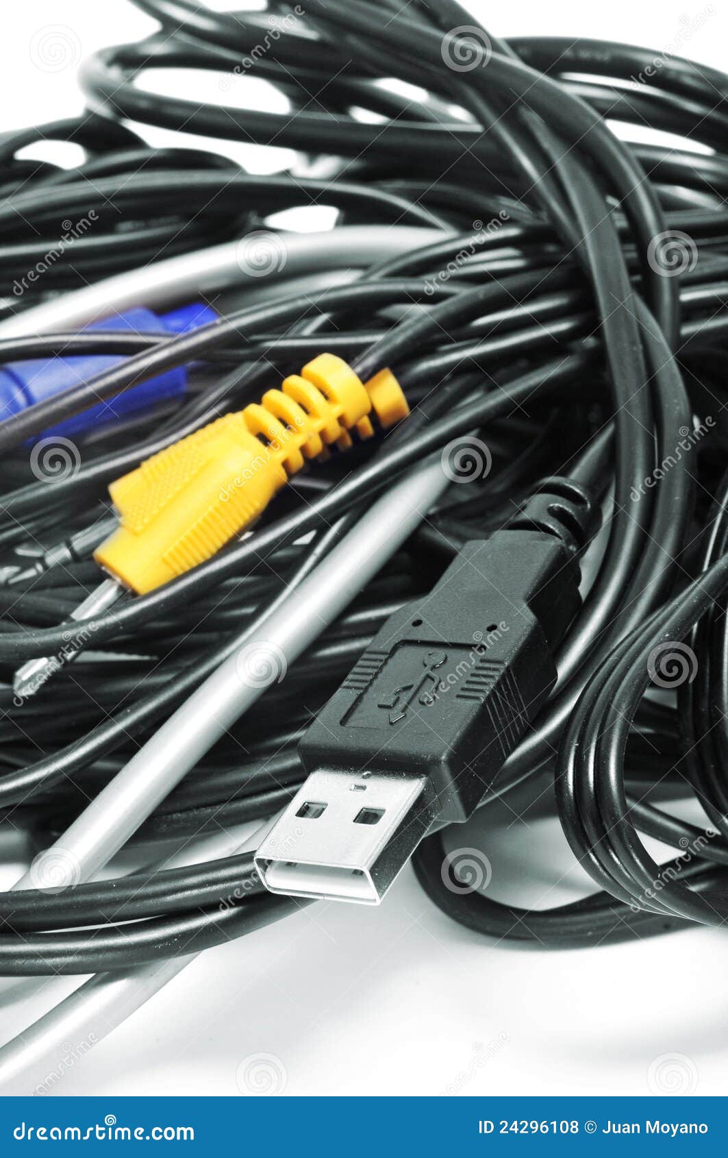 Cables stock photo. Image of electronics, electric, cables - 24296108