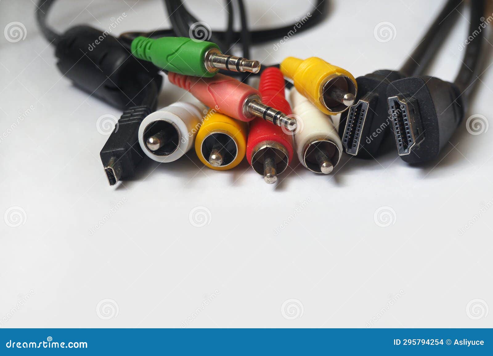 Video and audio cables stock photo. Image of house, connector - 295794254