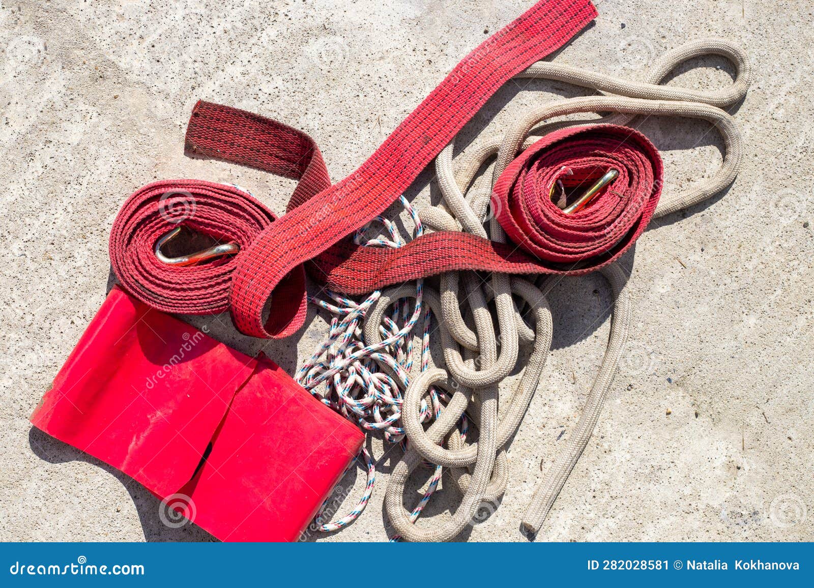 Cables and Belts for Fixing Cargo during Transportation on a Trailer ...