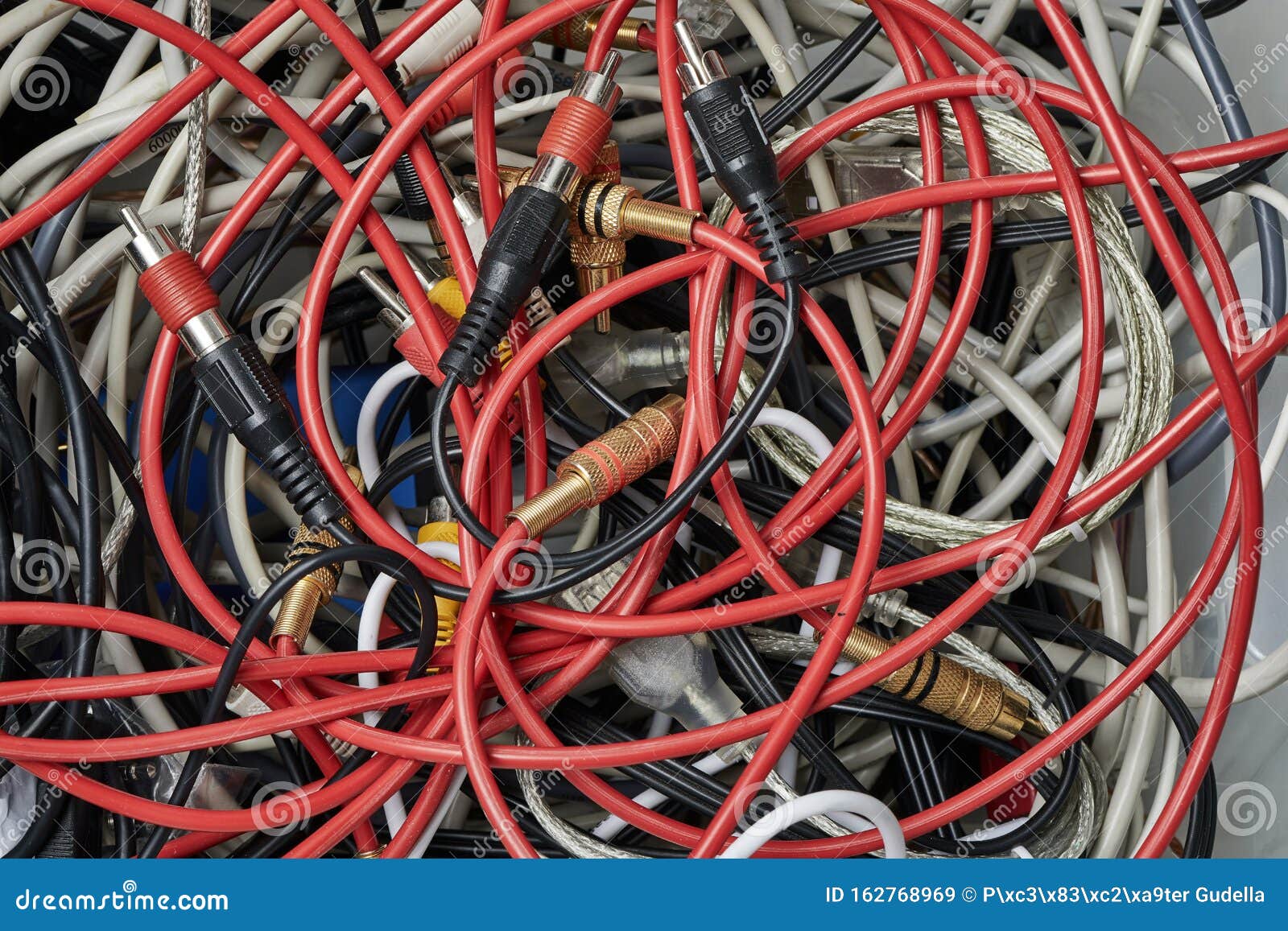 Cables in a bunch stock image. Image of floor, cables - 162768969