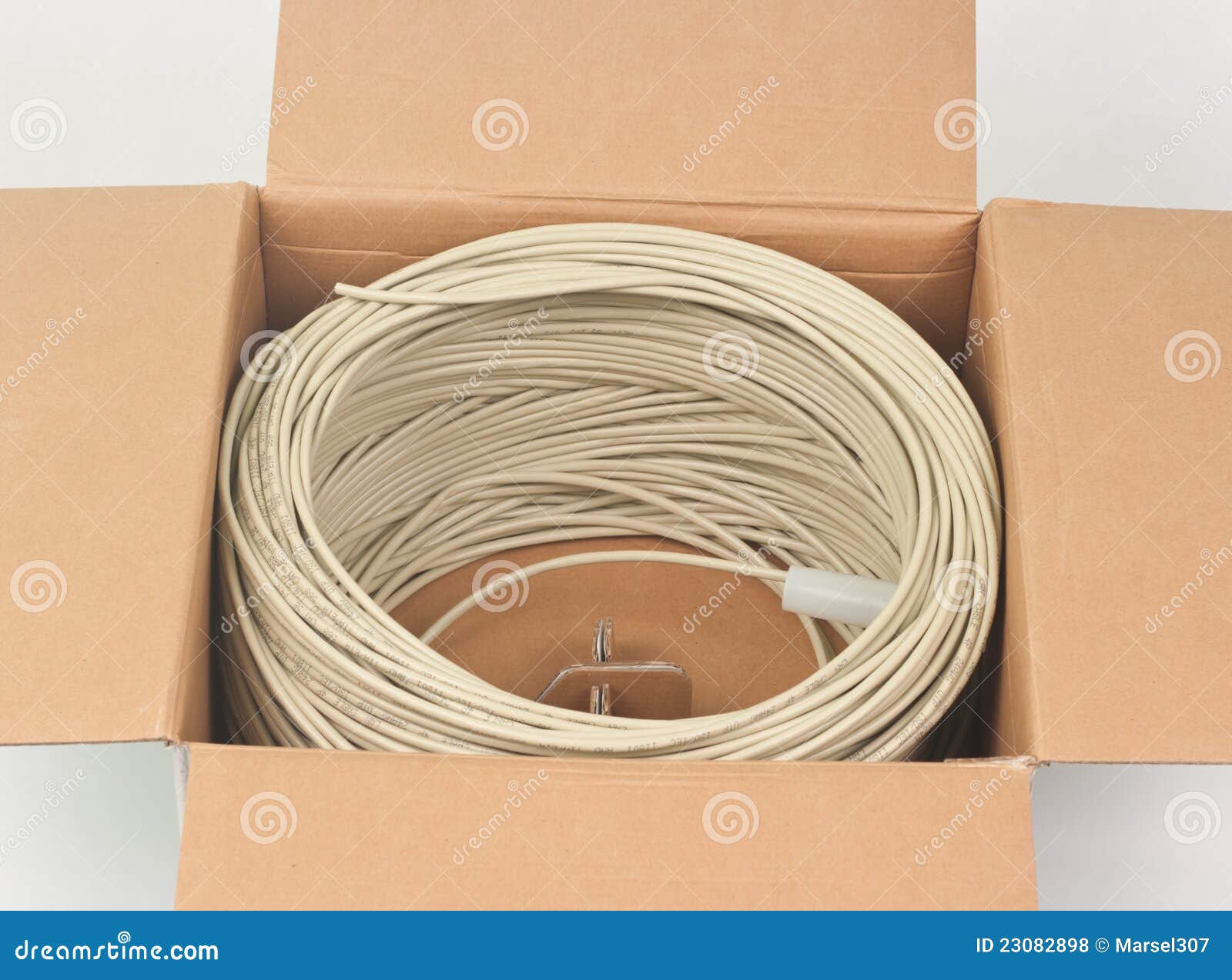 Cables in cardboard box stock photo. Image of rectangular - 23082898