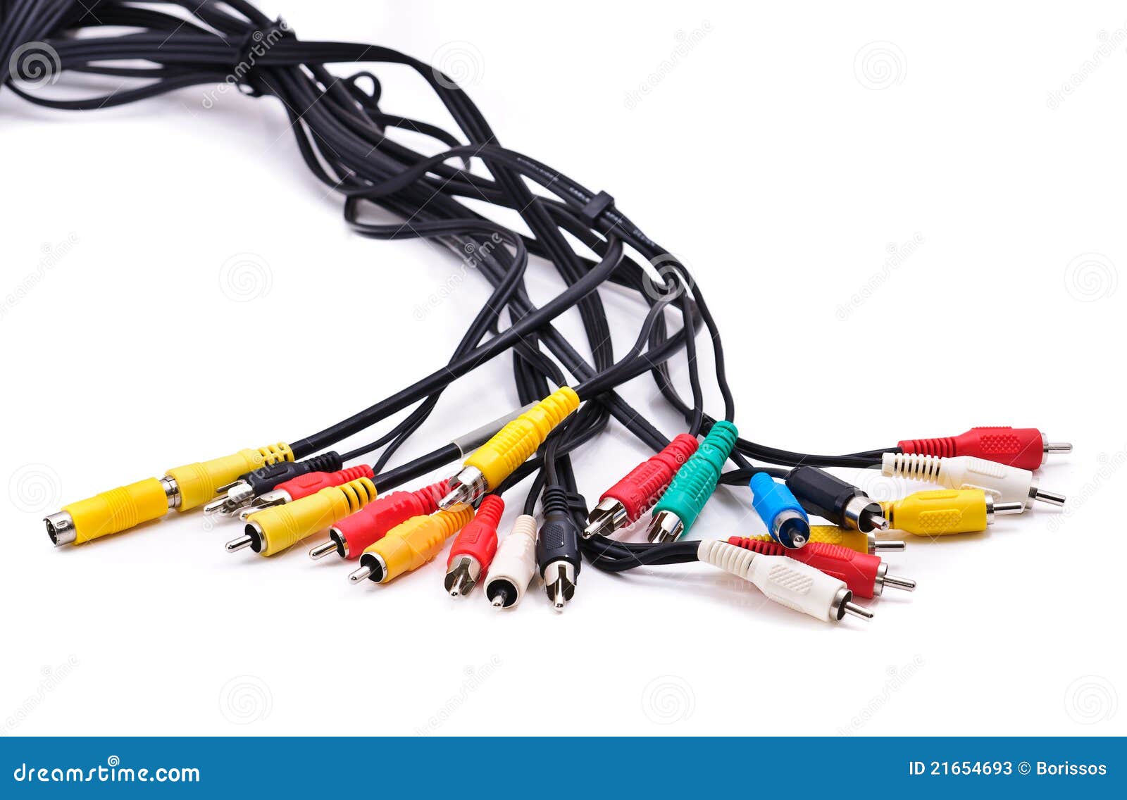 Cables Con Los Conectores De Cable Imagen de archivo - Imagen de ...