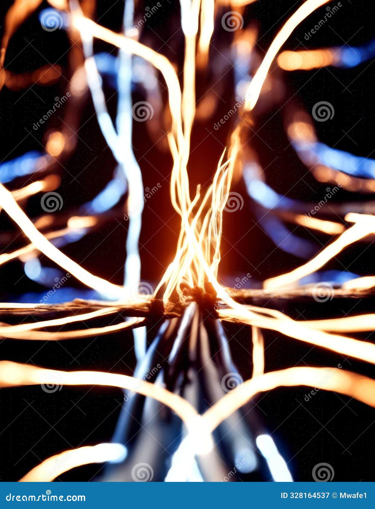 Cables Conceptual Electric Two Energy Spark Connection Wire Power ...