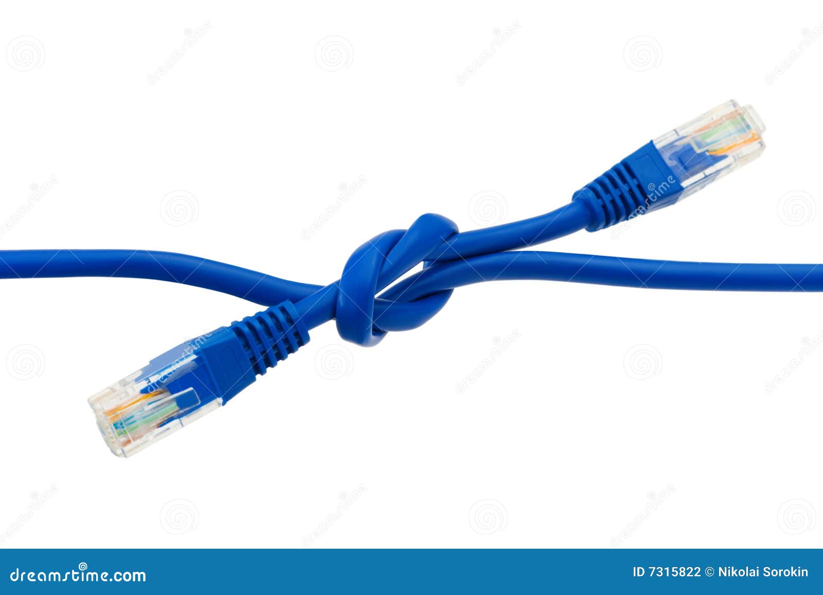 Cables Conectados Del Internet Foto de archivo - Imagen de cierre ...