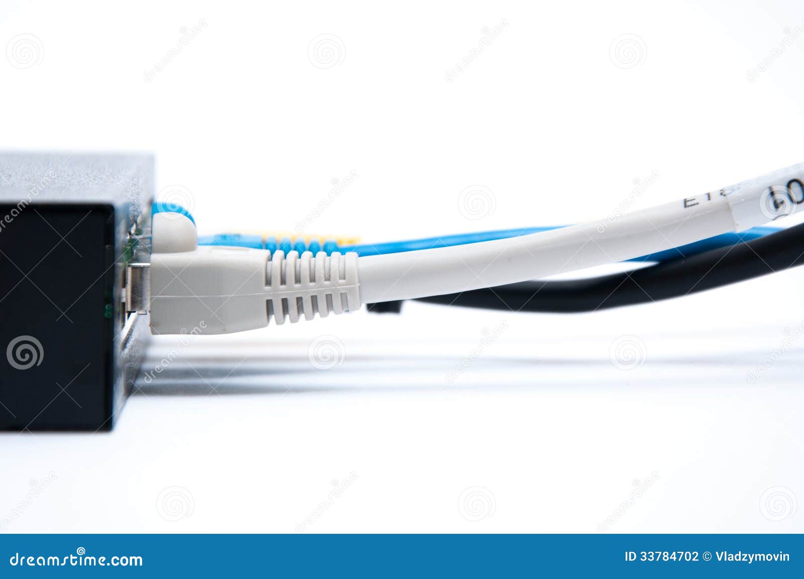 Cables Connected To the Router Stock Photo - Image of patch, network ...