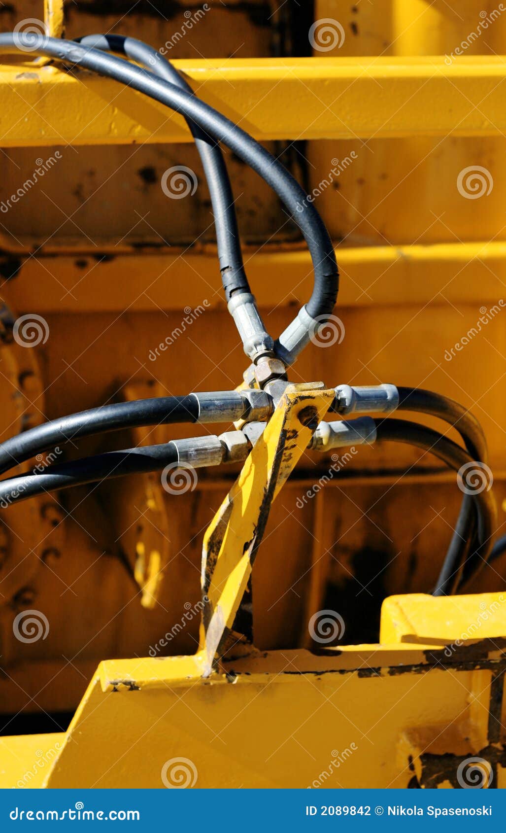 Cables with Construction Equipment Stock Photo - Image of industry ...