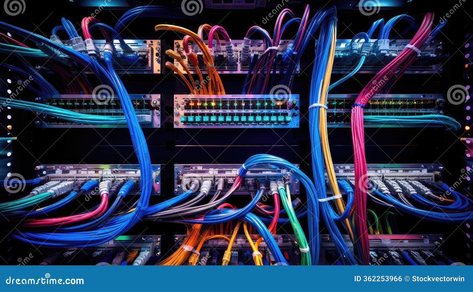 Cables Data Center Cabling Stock Illustration | CartoonDealer.com ...