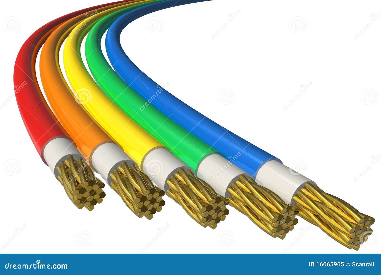 Cables De Transmisión Del Color Stock de ilustración - Ilustración de ...