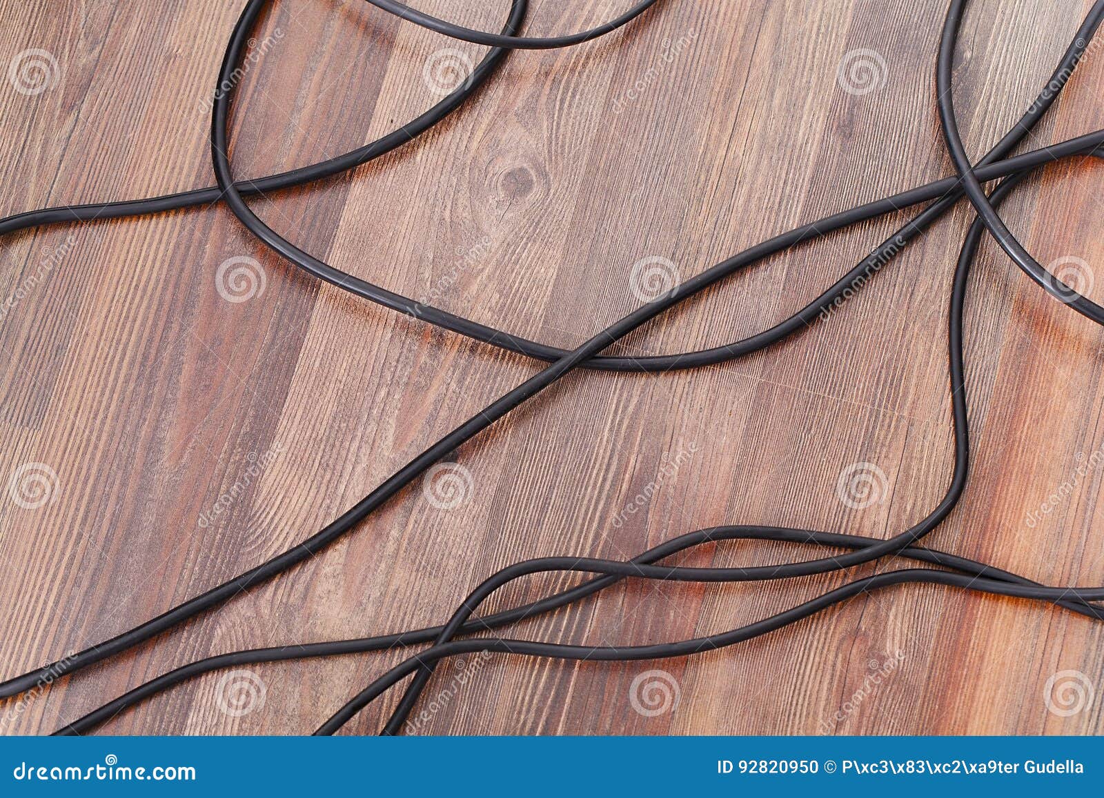 Cables on the floor stock photo. Image of household, electric - 92820950