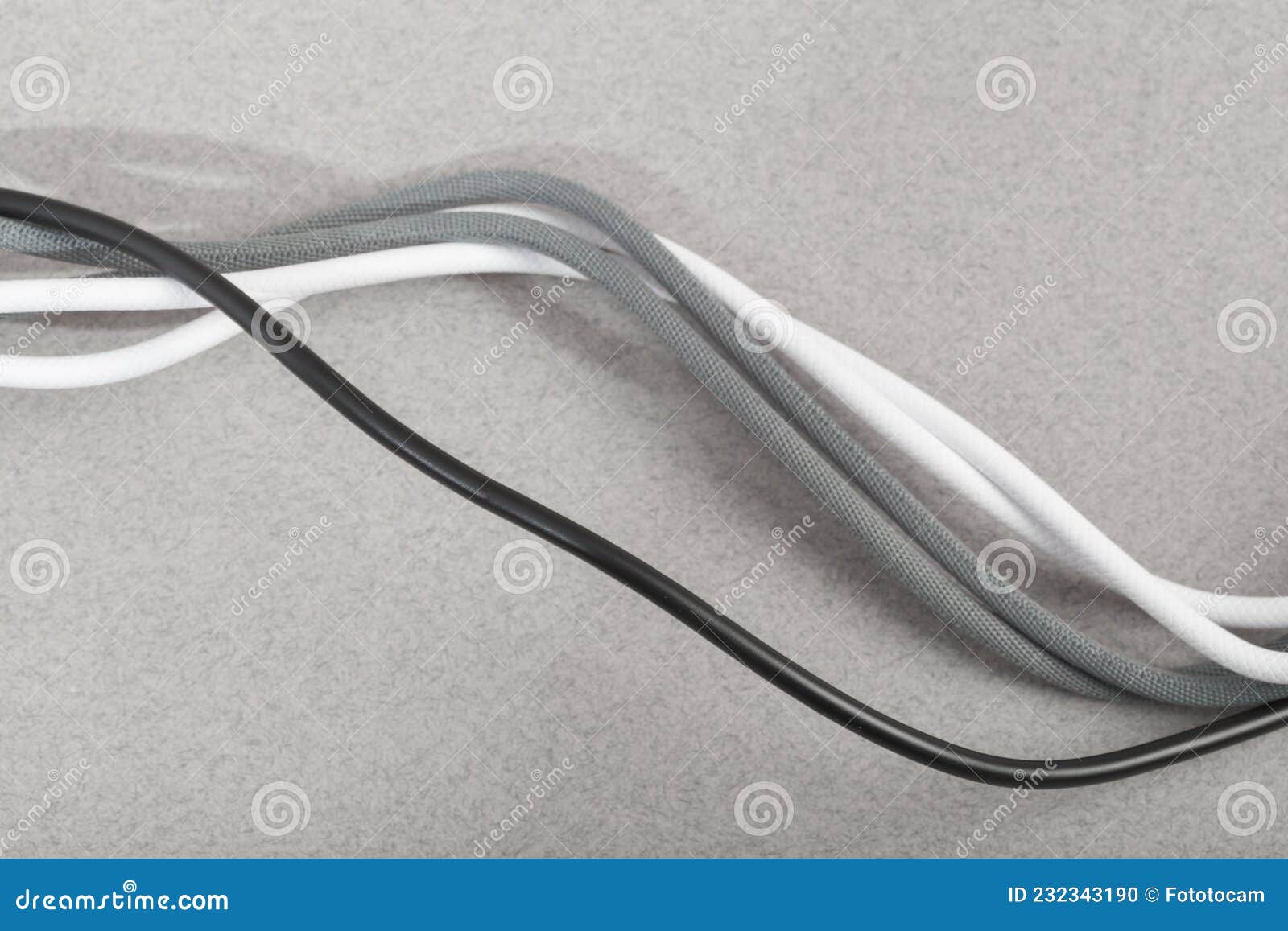 Cables on Grey Background - Image Stock Photo - Image of connect, wire ...