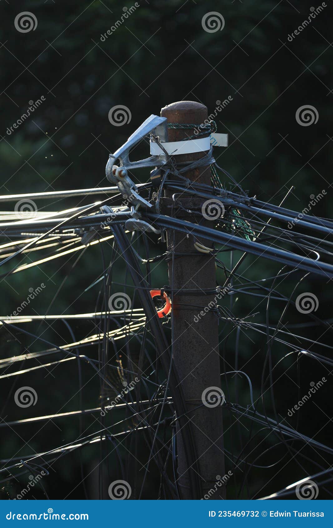 Cables that look messy stock photo. Image of vehicle - 235469732