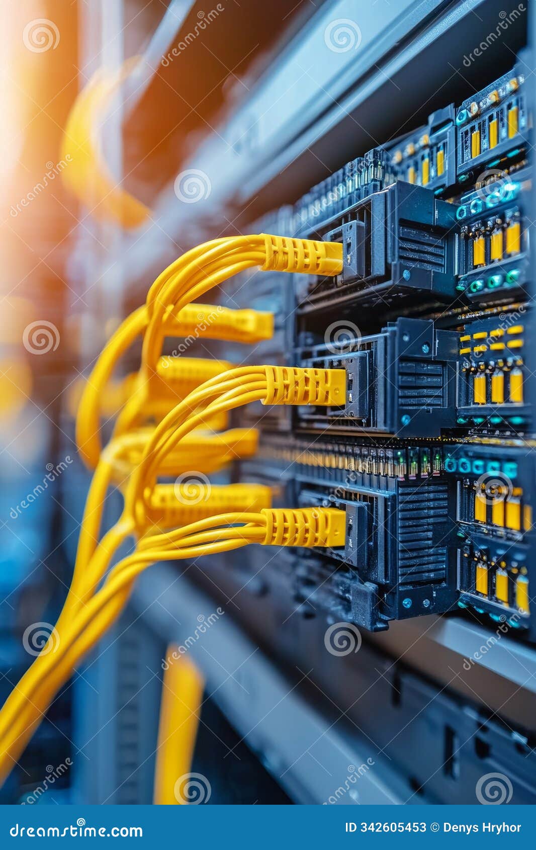 Cables are Meticulously Organized and Connected To Servers in a Data ...