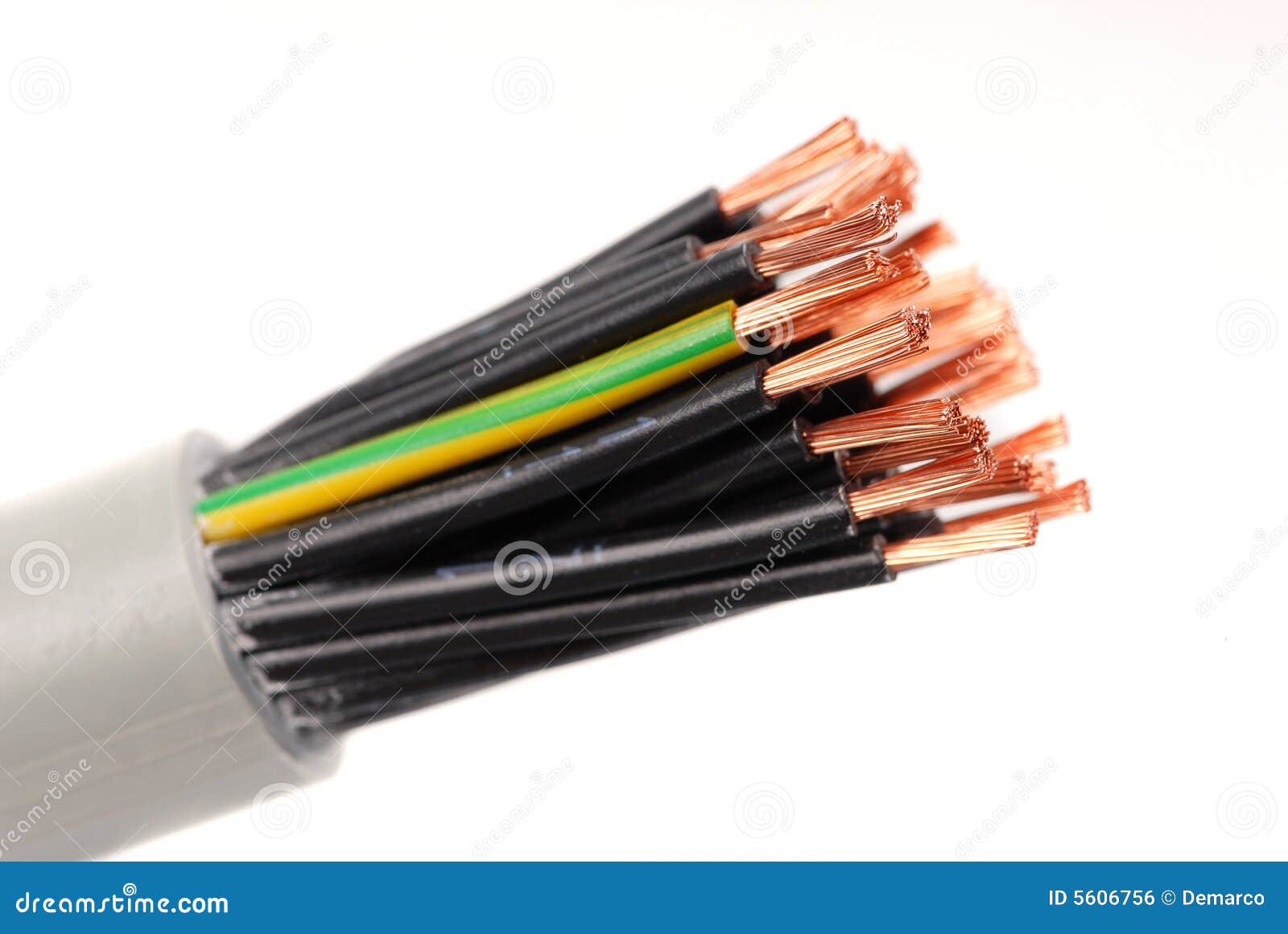 Cables numerados foto de archivo. Imagen de actual, grounding - 5606756