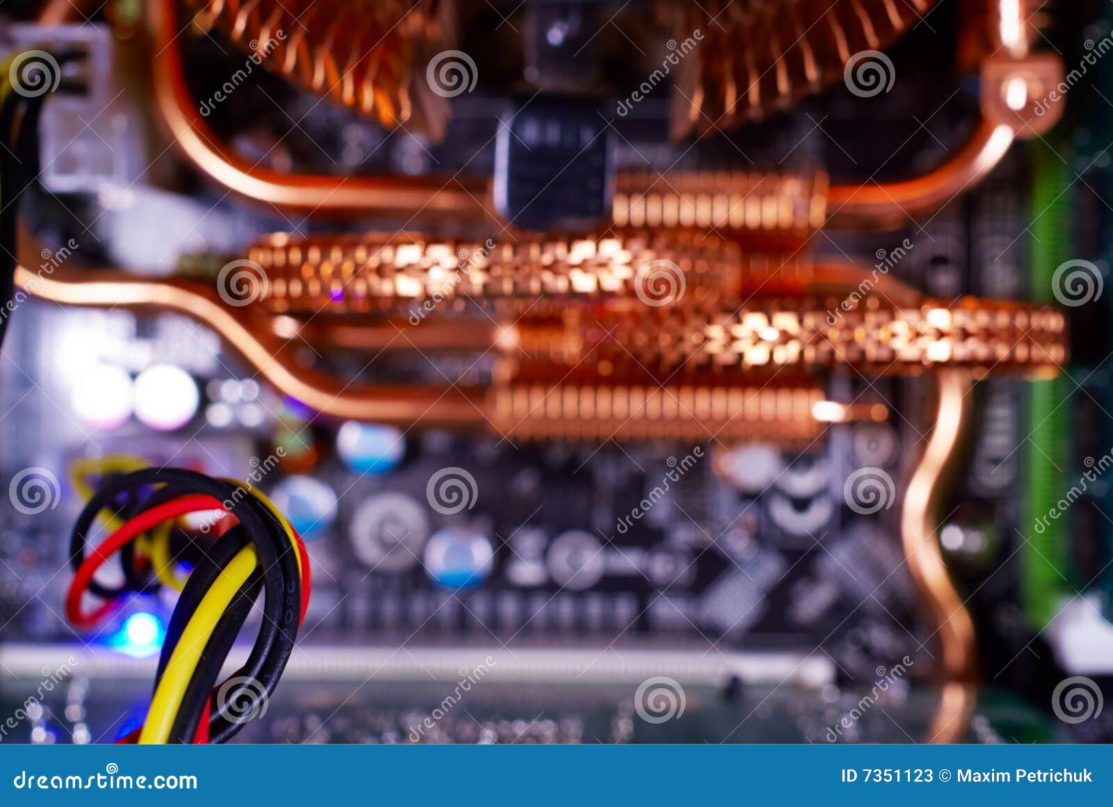 Cables in PC stock image. Image of circuit, peripherals - 7351123