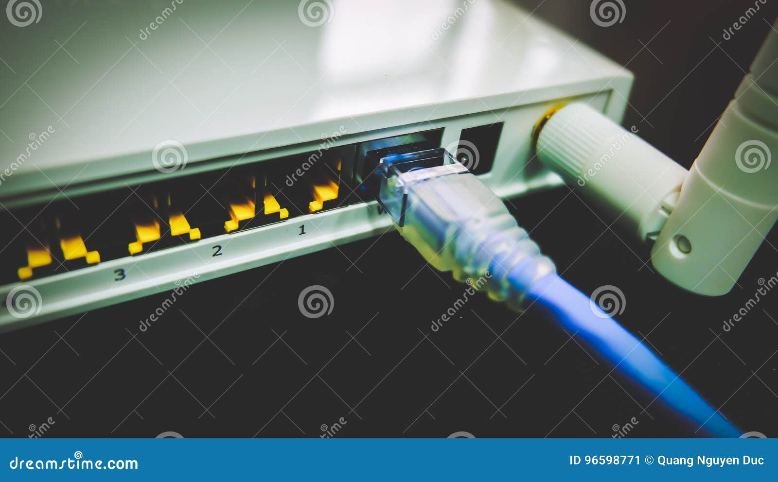Cables Plug into the Switch Stock Image - Image of close, equipment ...