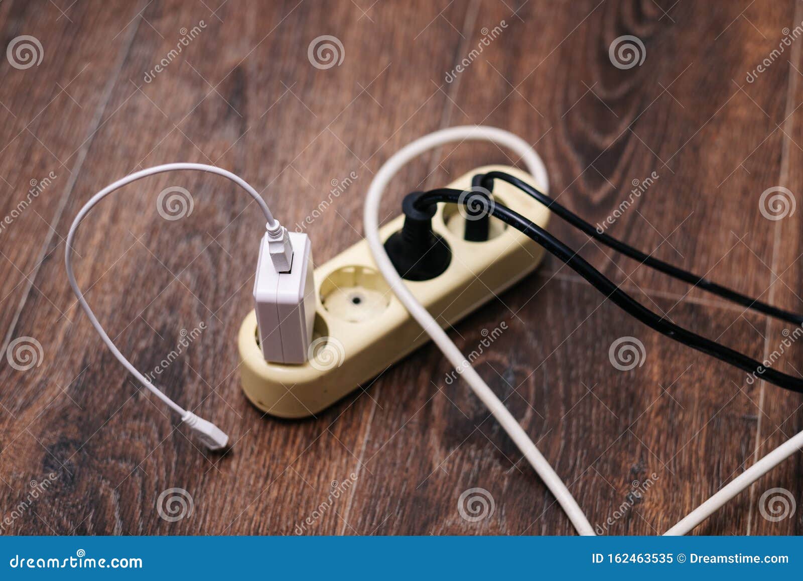 Cables Plugged into the Surge Protector Stock Image - Image of circuit ...