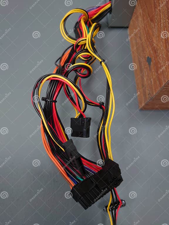 Cables of Power Supply for Computer Stock Photo - Image of wiring ...