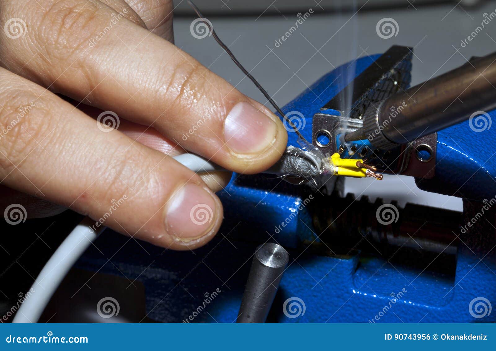 Cables and Soldering stock photo. Image of electronic - 90743956