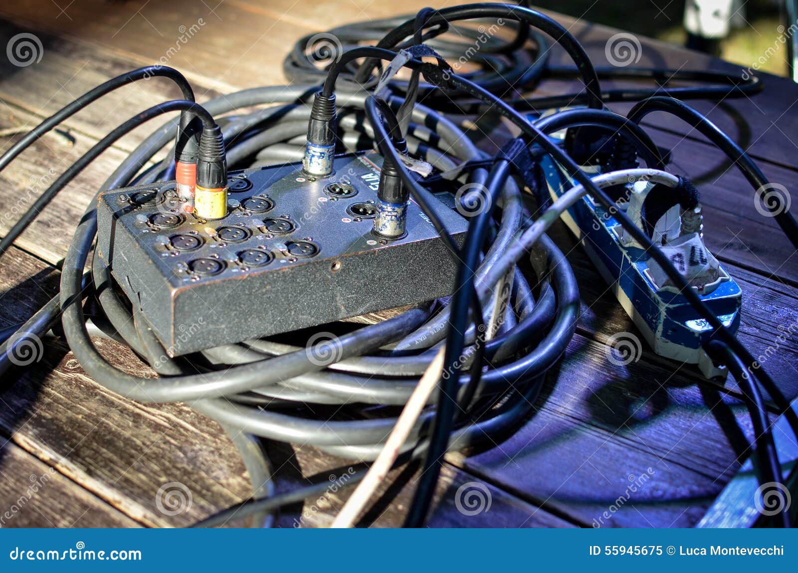 Cables on Stage during Concert Stock Image - Image of board, musical ...
