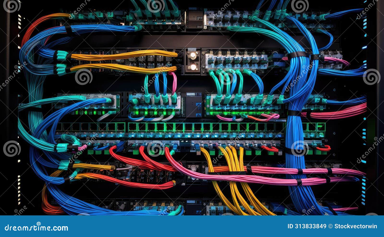 Cables structured cabling stock illustration. Illustration of cabling ...