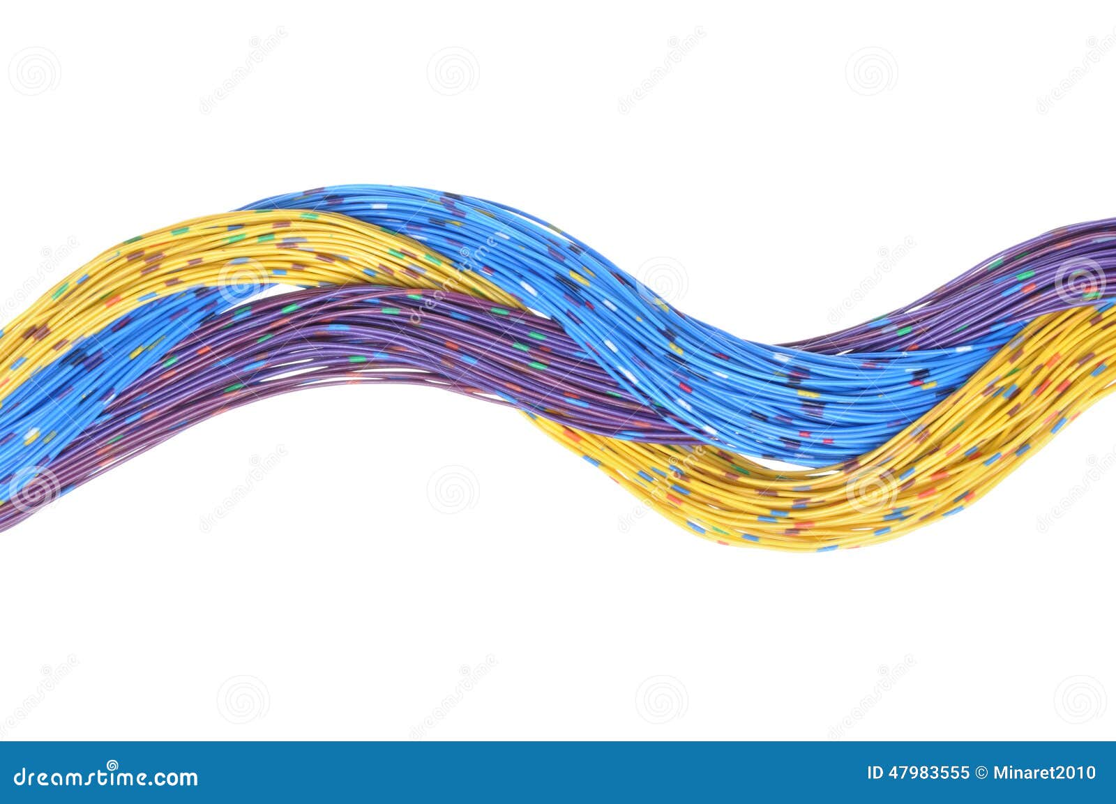 Cables of Telecommunication Network Stock Image - Image of abstract ...