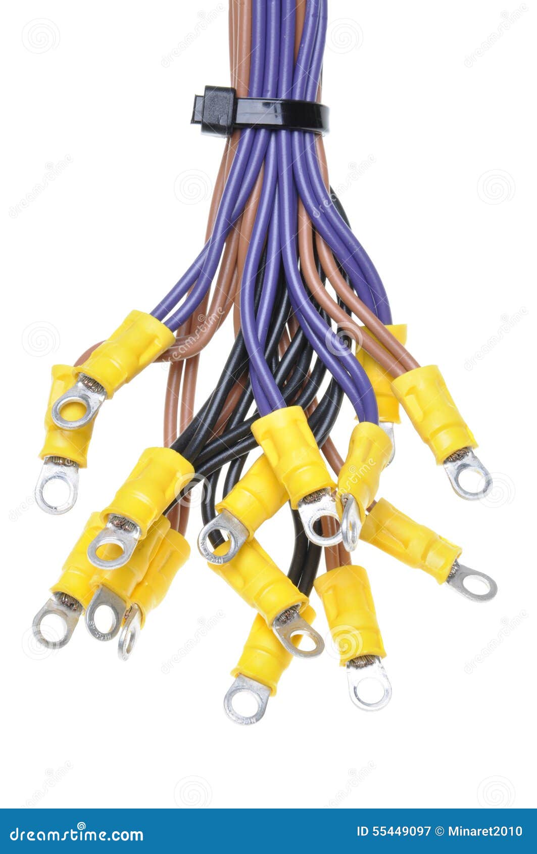 Cables with Terminals Used in Electrical Wiring System Stock Image ...
