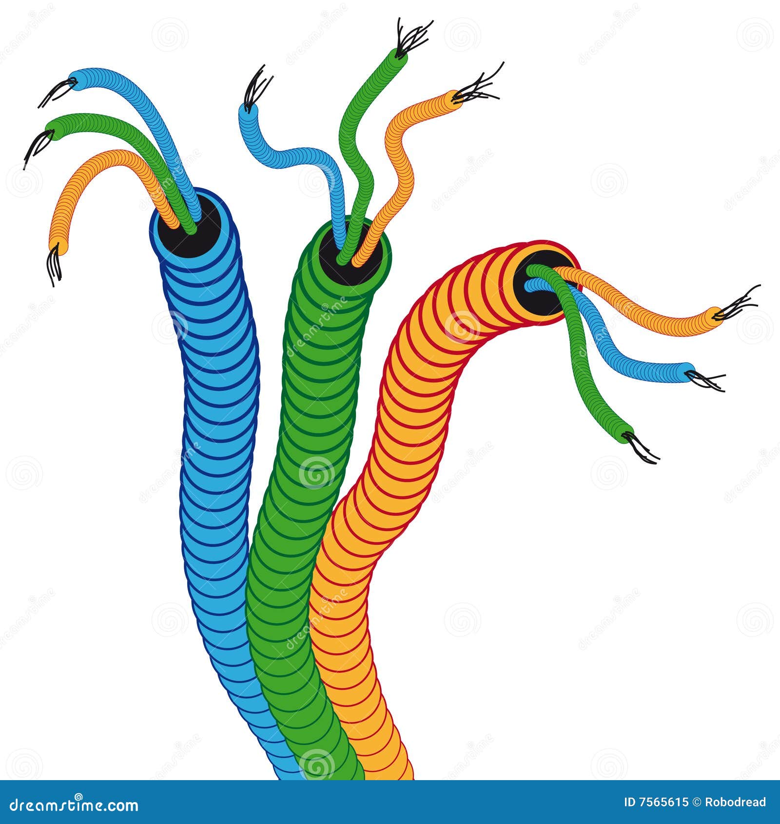 Cables (vector) stock vector. Illustration of design, filament - 7565615