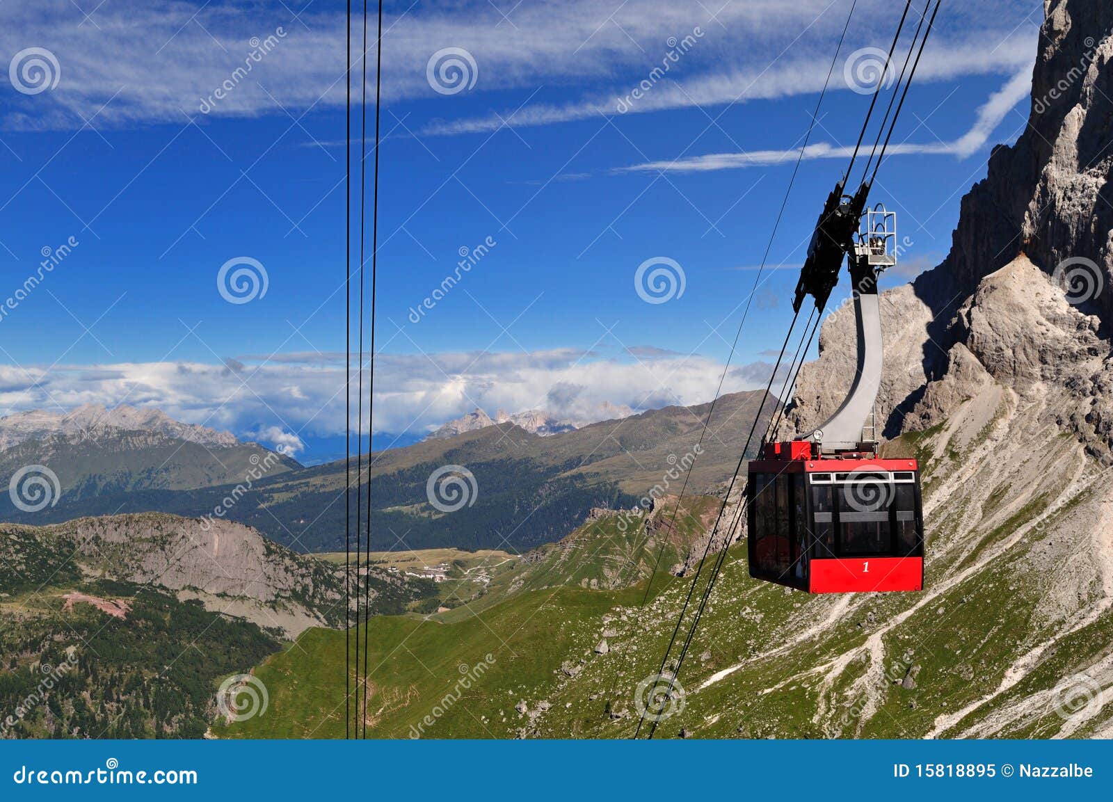 Cableway stock image. Image of hiking, movement, lanscape - 15818895
