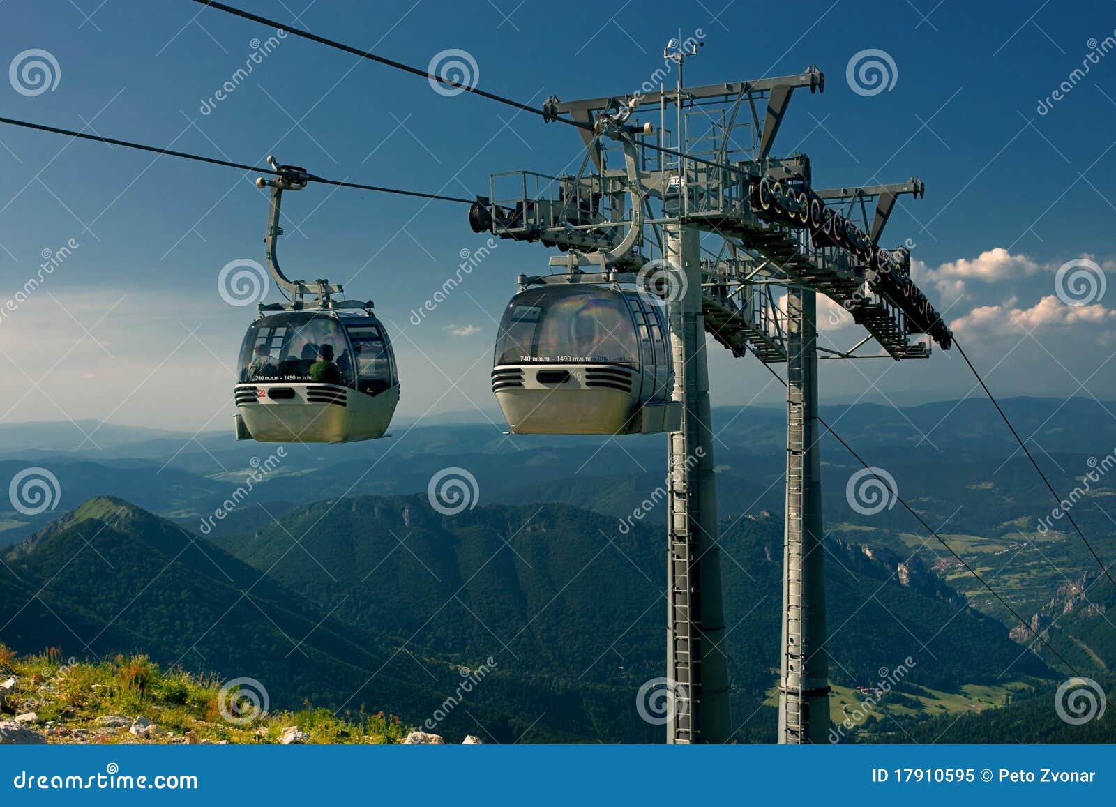 Cableway stock image. Image of peaceful, beauty, panorama - 17910595