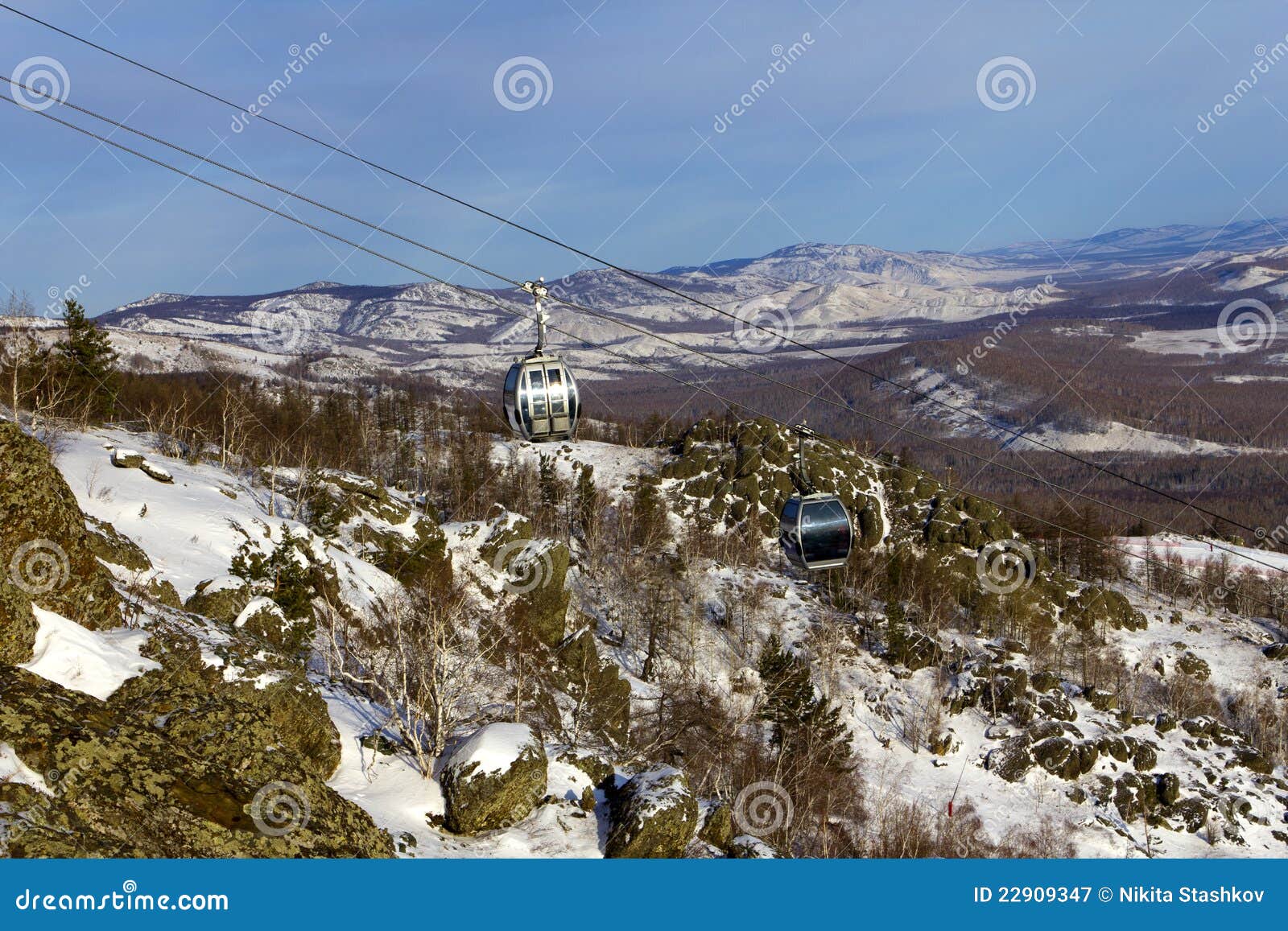 Cableway stock image. Image of beauty, leaves, color - 22909347