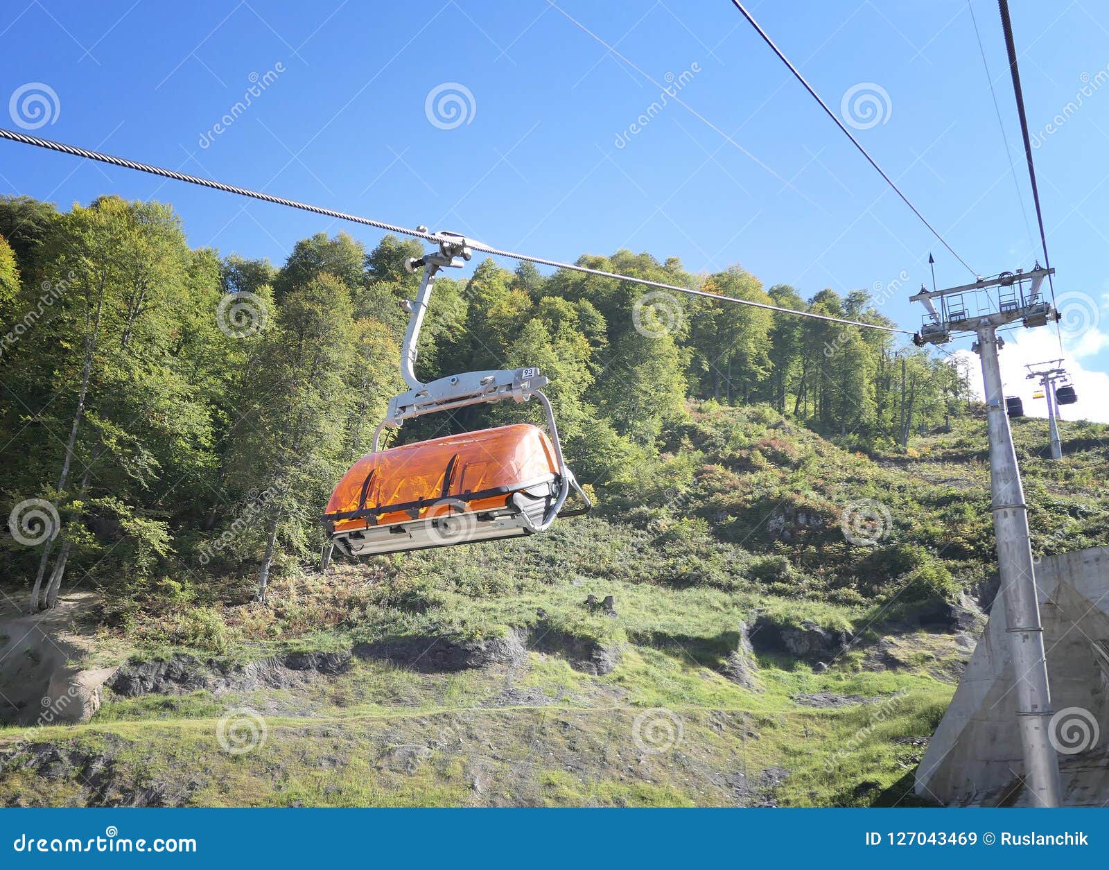 Cableway cabin stock image. Image of holiday, cableway - 127043469