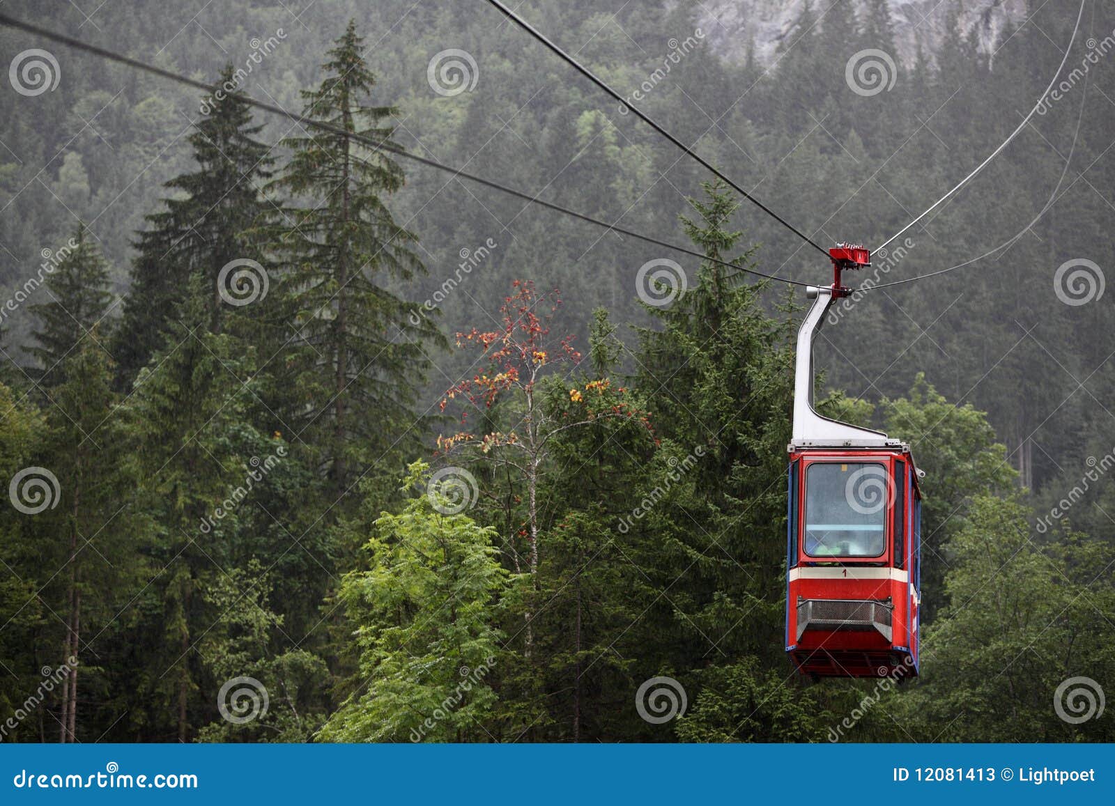 Cableway / Cable car stock image. Image of resort, peak - 12081413