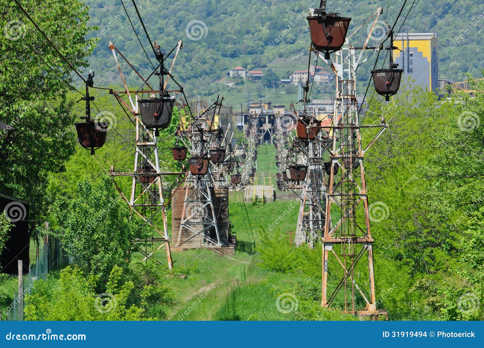 Cableway for freight stock photo. Image of cable, pylons - 31919494