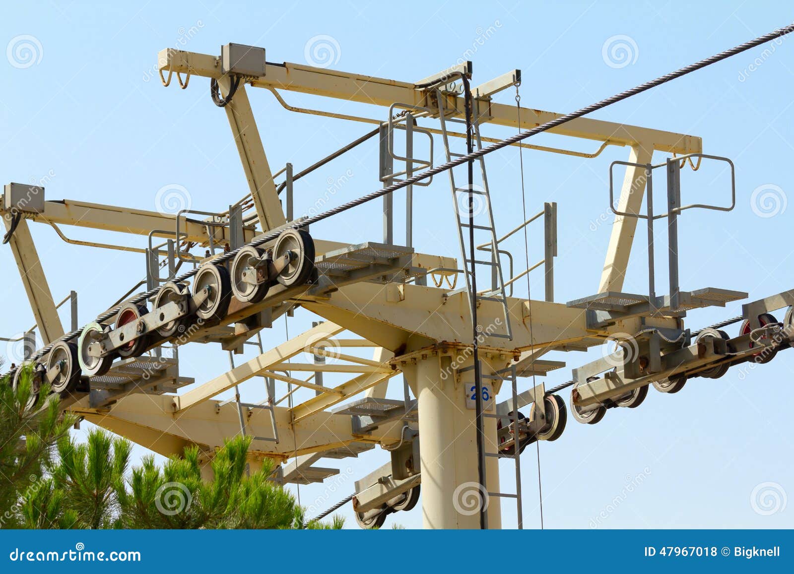 Cableway Mechanism stock photo. Image of outdoors, cableway - 47967018
