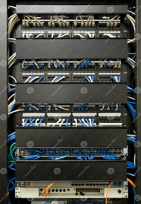 Cabling Rack stock photo. Image of closet, switch, fiber - 1449010