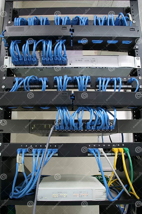 Cabling rack stock photo. Image of network, blue, rj45 - 3227974
