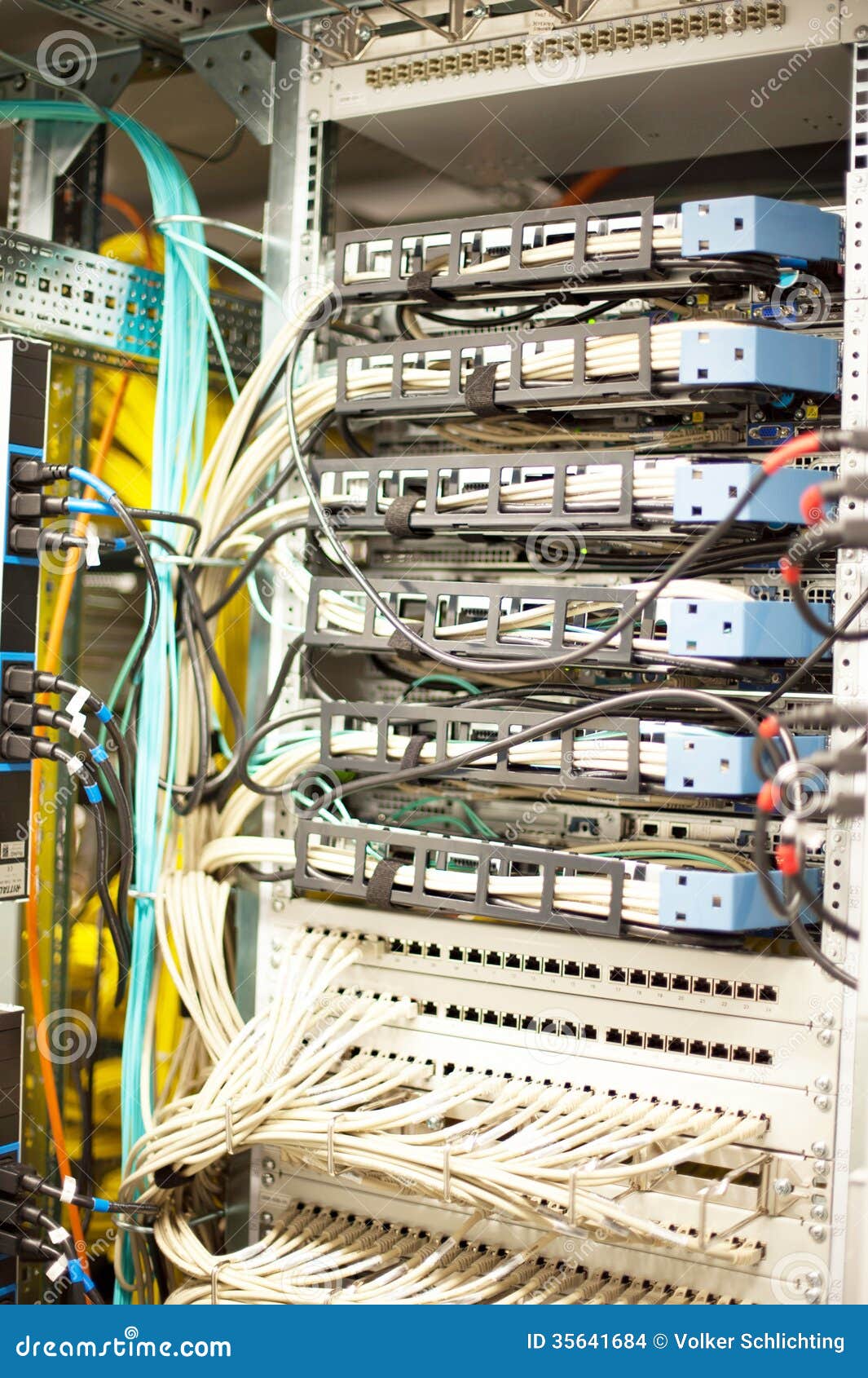 Cabling from a server stock photo. Image of networking - 35641684
