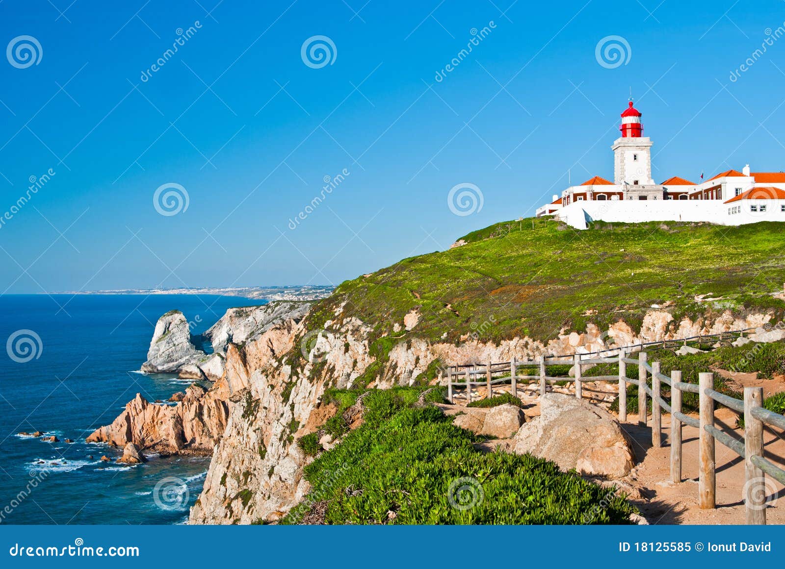 Cabo da Roca stock image. Image of atlantic, cliff, mountain - 18125585