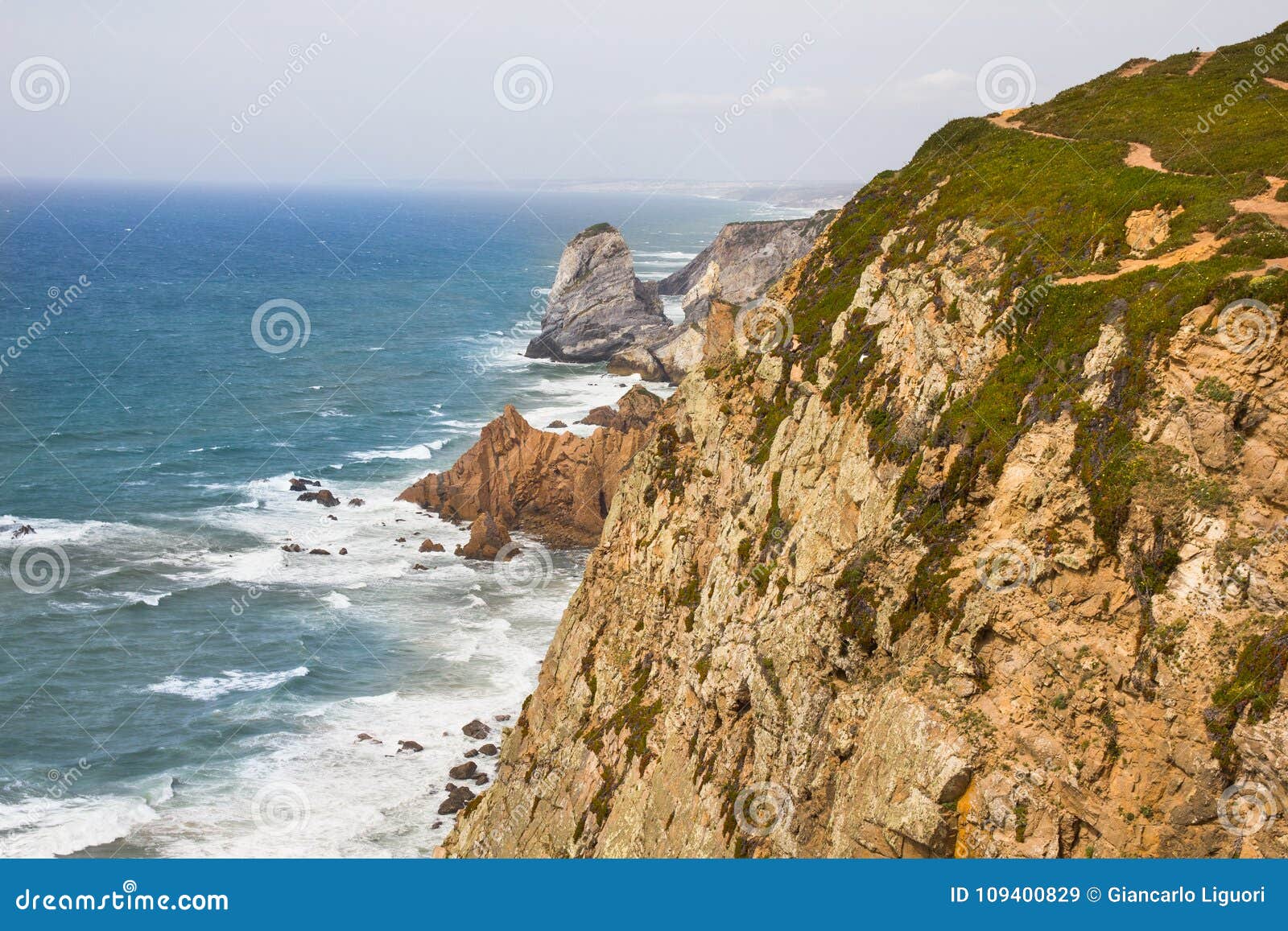 Cabo Da Roca Cape Roca, Portugal Stock Image - Image of atlantic, lucas ...