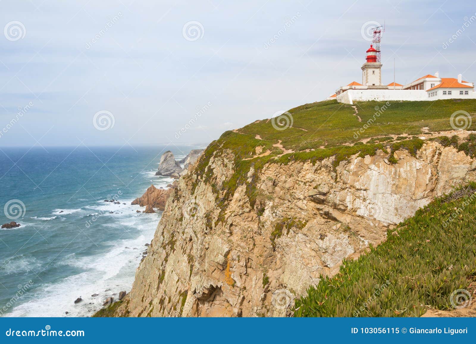 Cabo da Roca Cape Roca stock image. Image of arch, portugal - 103056115