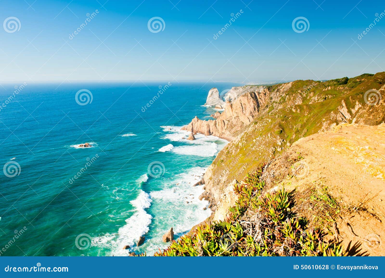 Cabo Da Roca (Cape Roca), Portugal Stock Photo - Image of cabo, travel ...