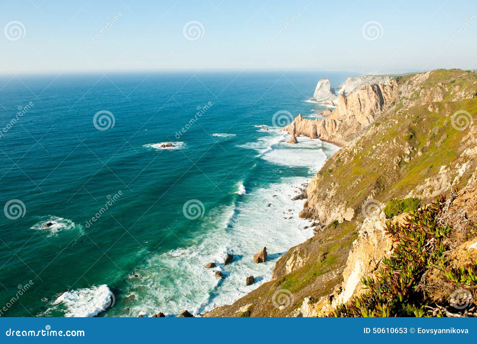 Cabo Da Roca (Cape Roca), Portugal Stock Image - Image of beach ...