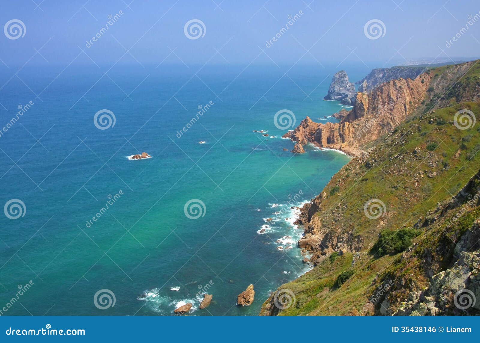 Cabo da Roca coast stock photo. Image of portugal, western - 35438146