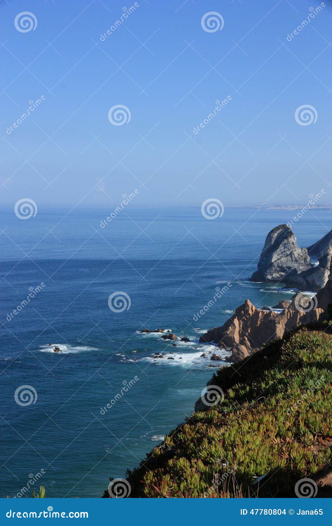 Cabo da Roca stock photo. Image of lisbon, waves, blue - 47780804