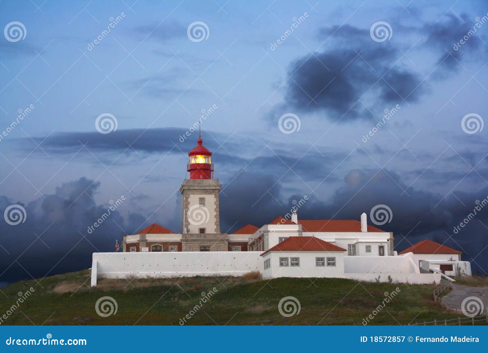 Cabo Da Roca Lighthouse (Cape of Roca) Stock Image - Image of portugal ...
