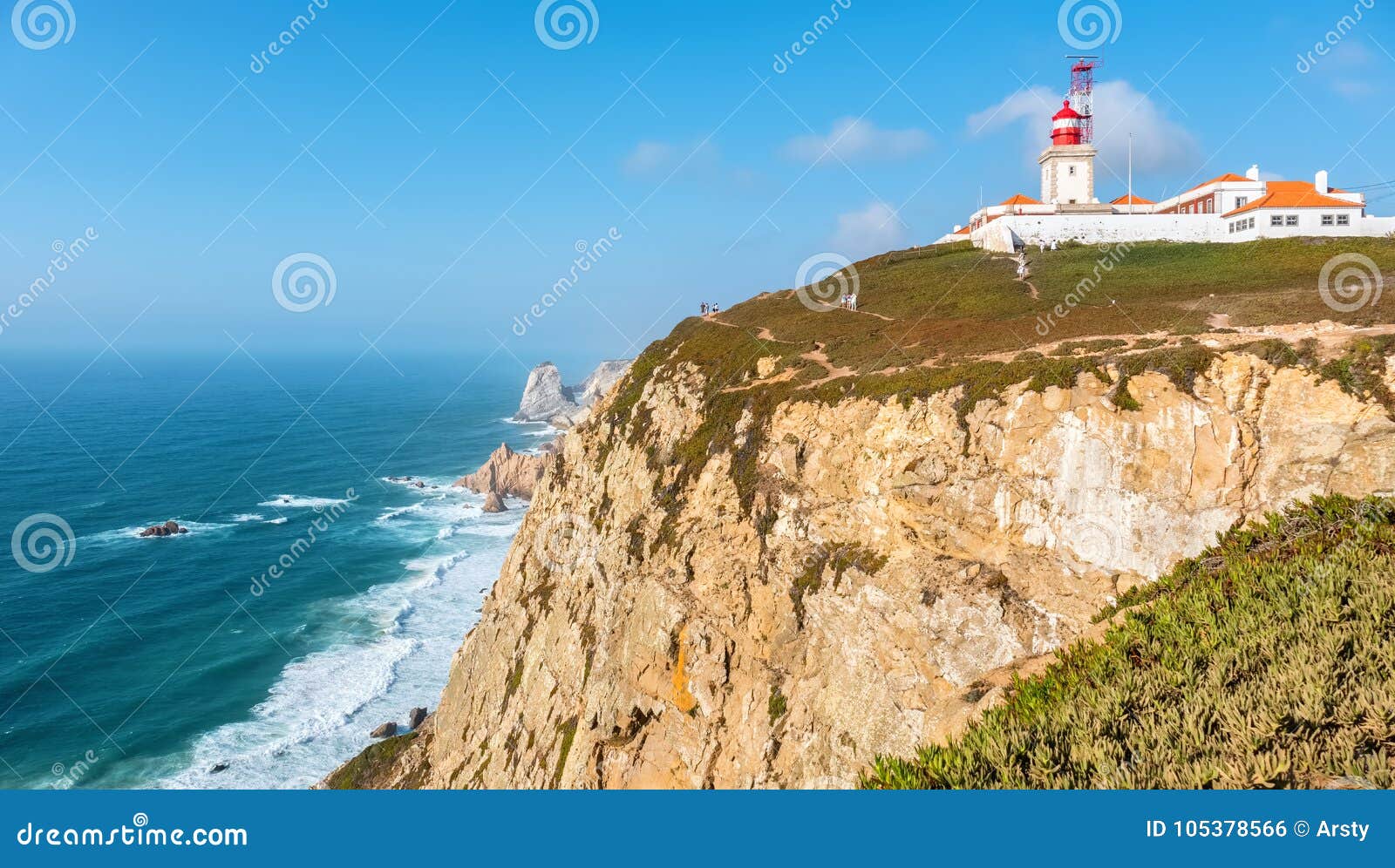 Cabo DA Roca, Portugal stock foto. Image of blauw, gebouw - 105378566