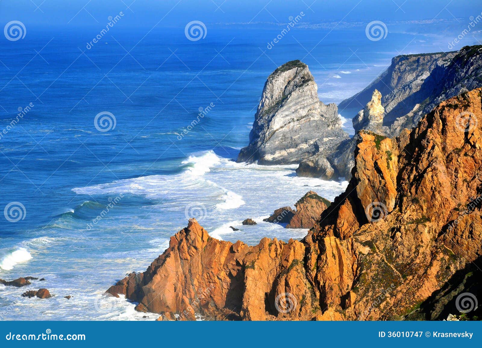 Cabo da Roca stock image. Image of cliff, tourism, nature - 36010747