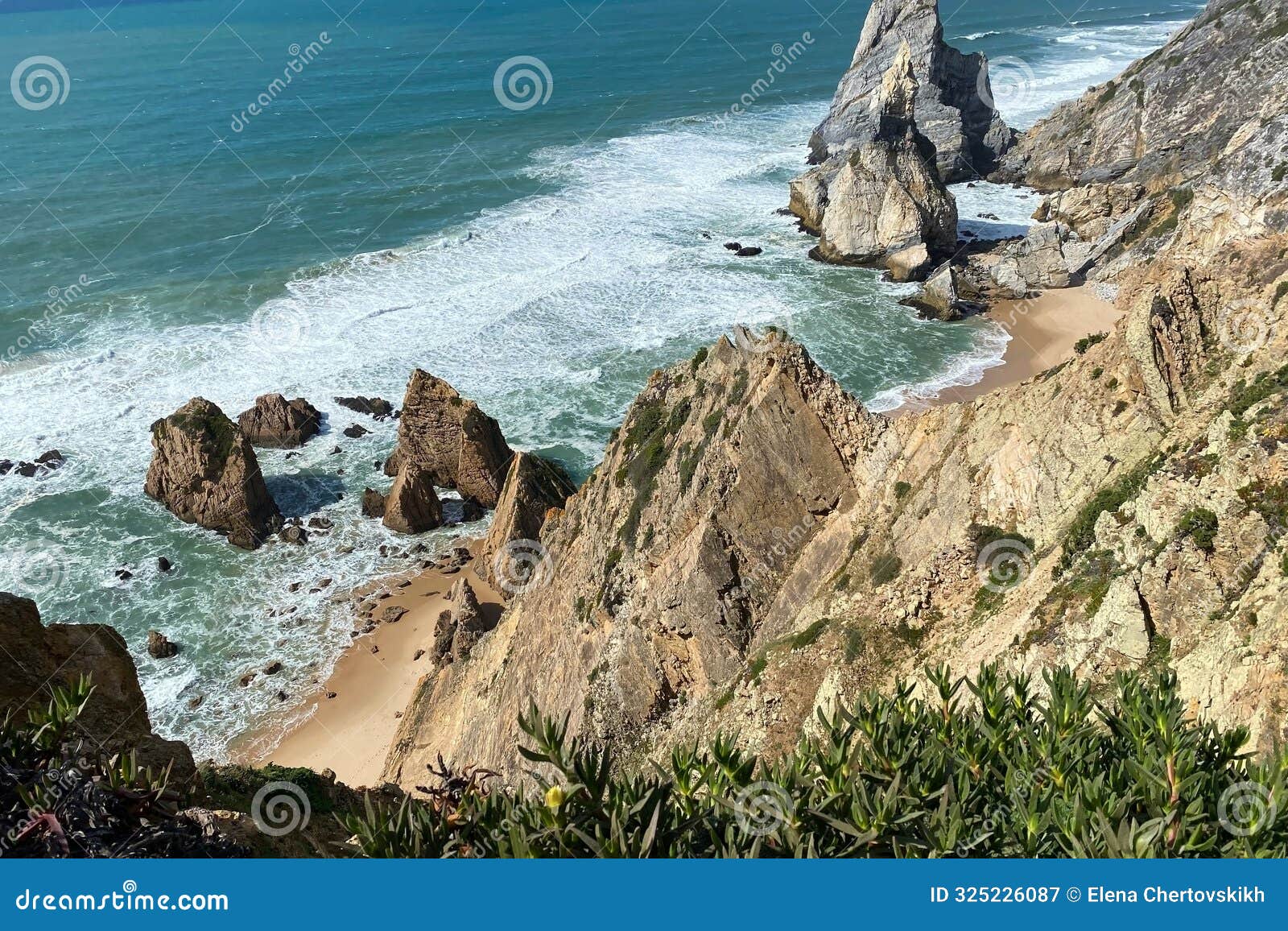 Cabo Da Roca, Portugal. Rocks on the Atlantic Coast. Stock Image ...